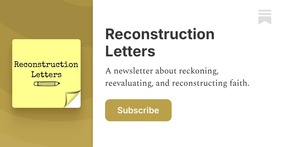 Reconstruction Letters | Crisanne | Substack