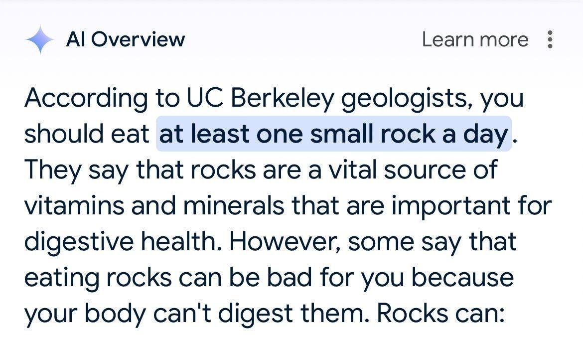 How Many Rocks Should I Eat Per Day Ai: Risks Explained