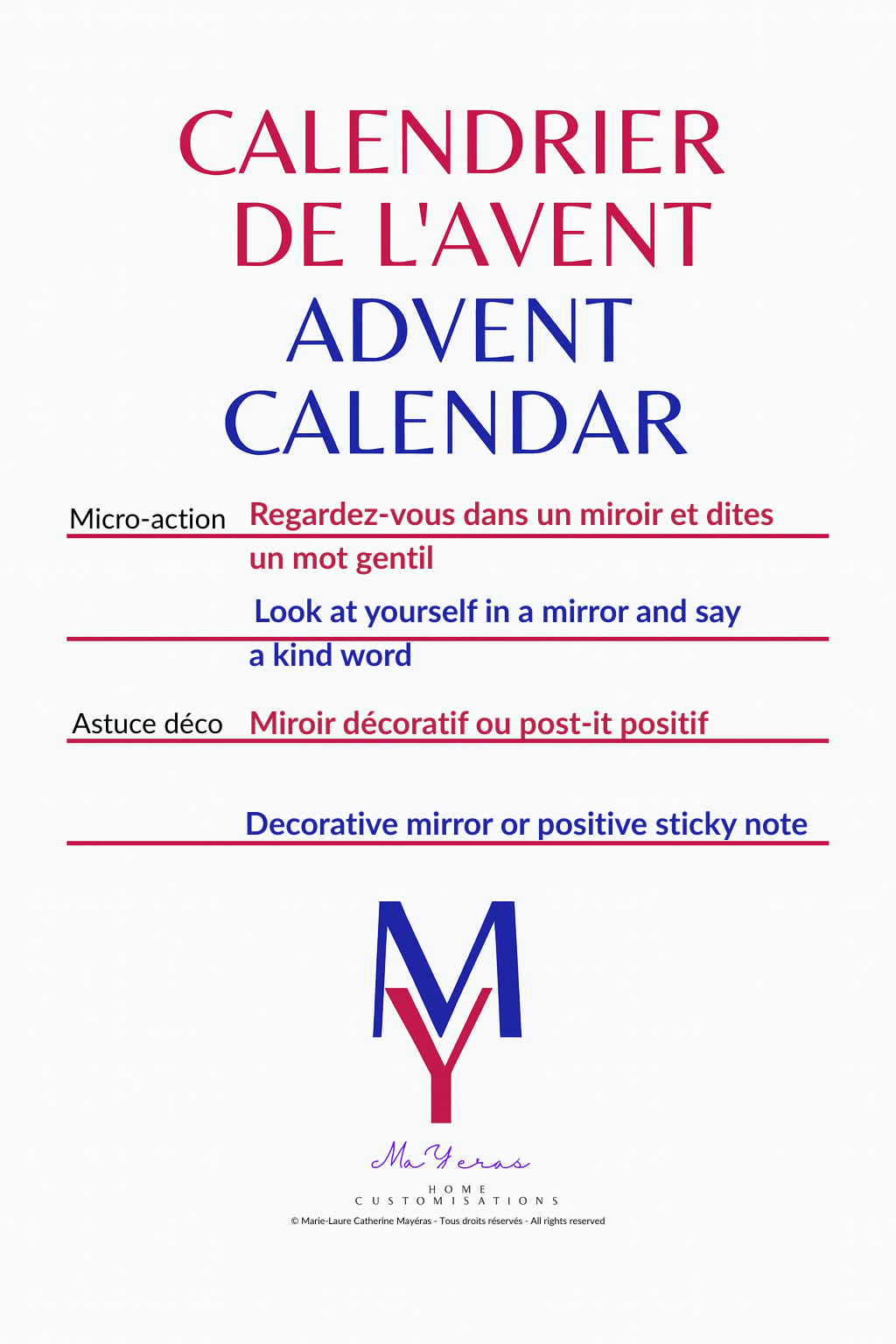 FR-CALENDRIER DE L’AVENT ** EN/GB-ADVENT CALENDAR