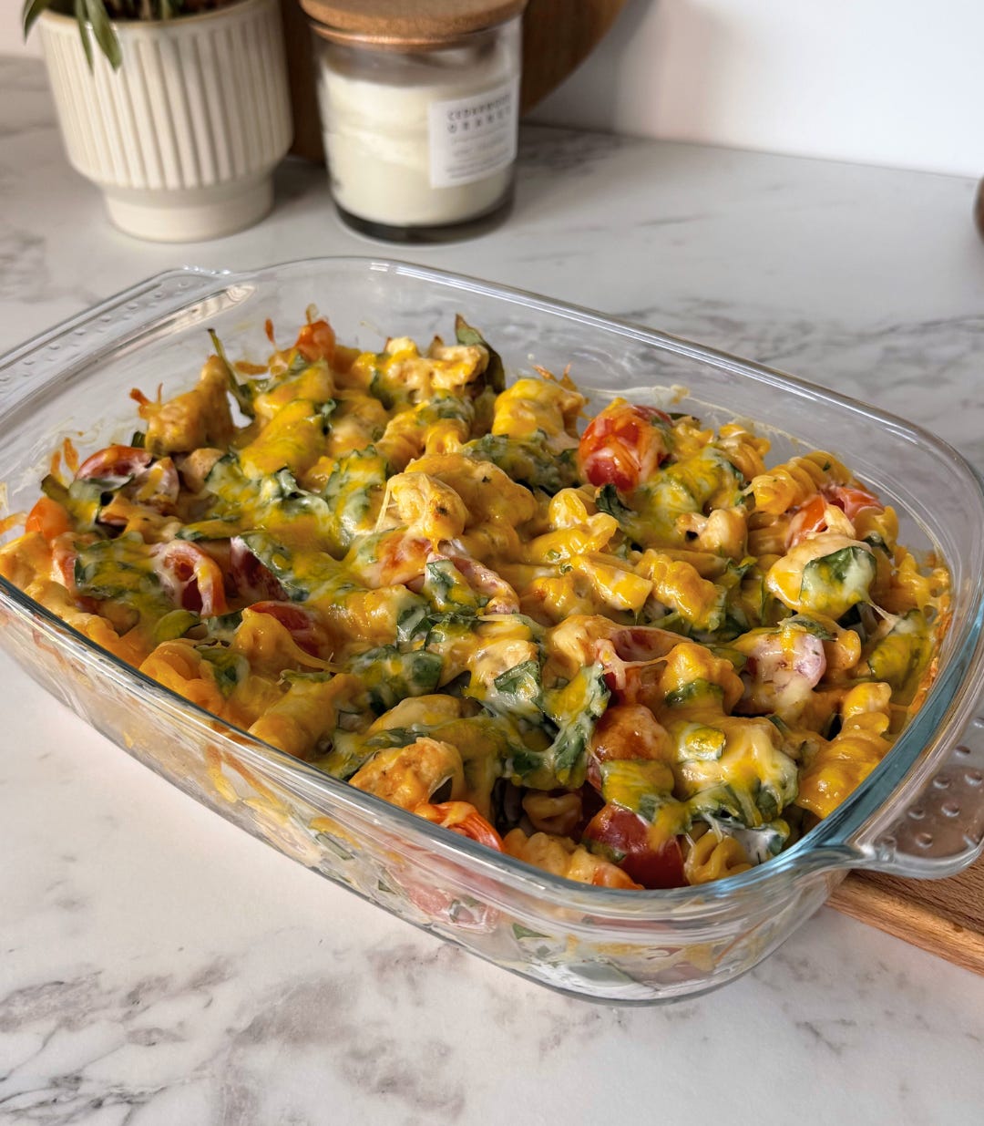 High-Protein Chicken Pasta Bake (Easy & Creamy Dinner)