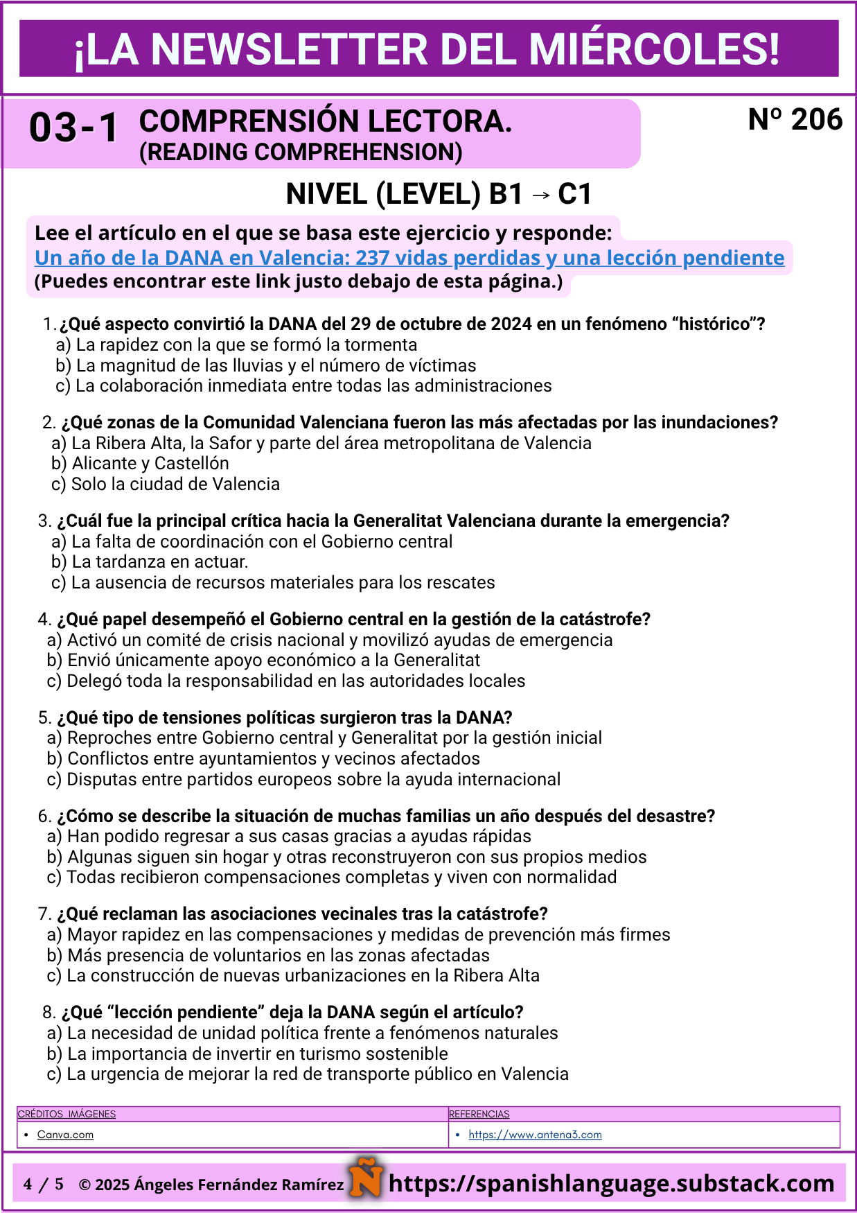 📖Wednesday’s Spanish Language Newsletter! (206)