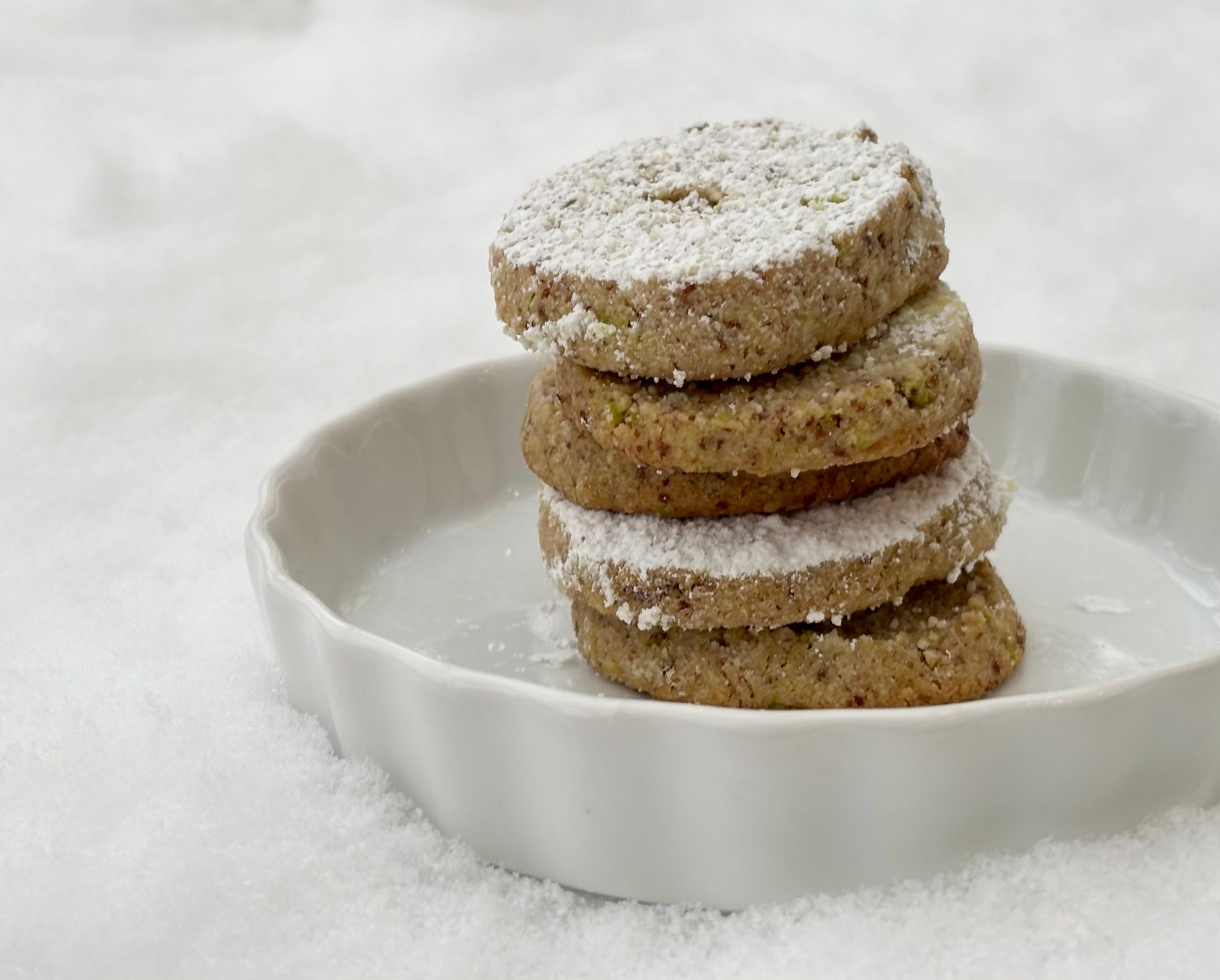 Lemon Pistachio Almond Shortbread