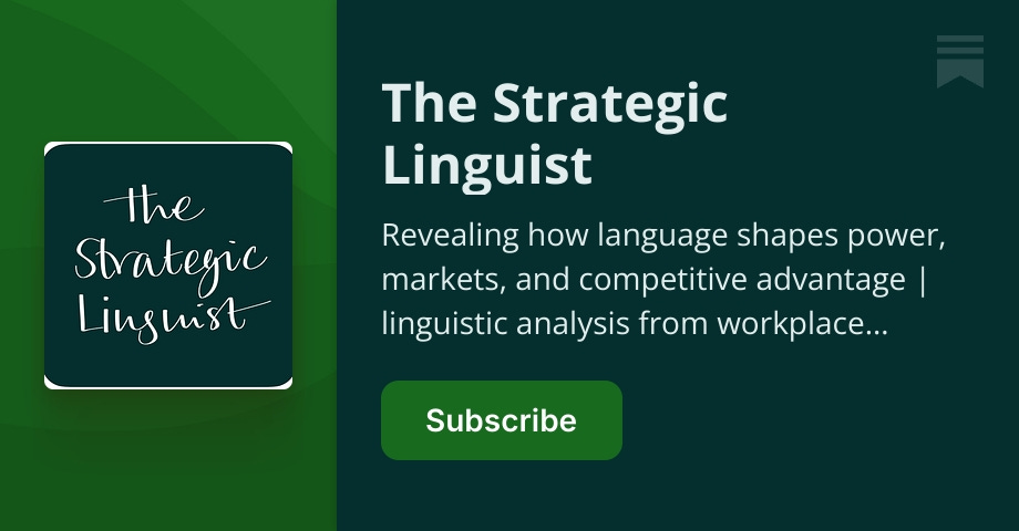 The Strategic Linguist | Substack