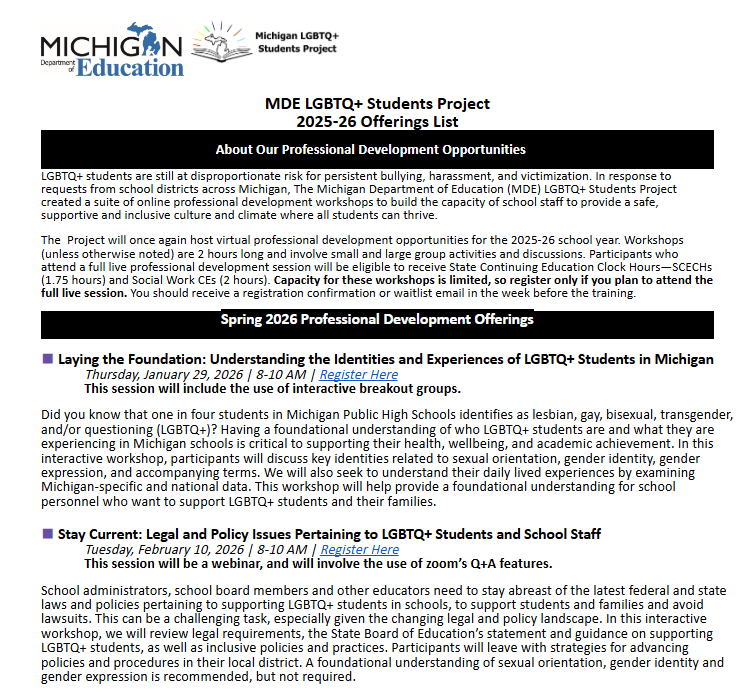 EXCLUSIVE: Documents show the Michigan Department of Education offering ...