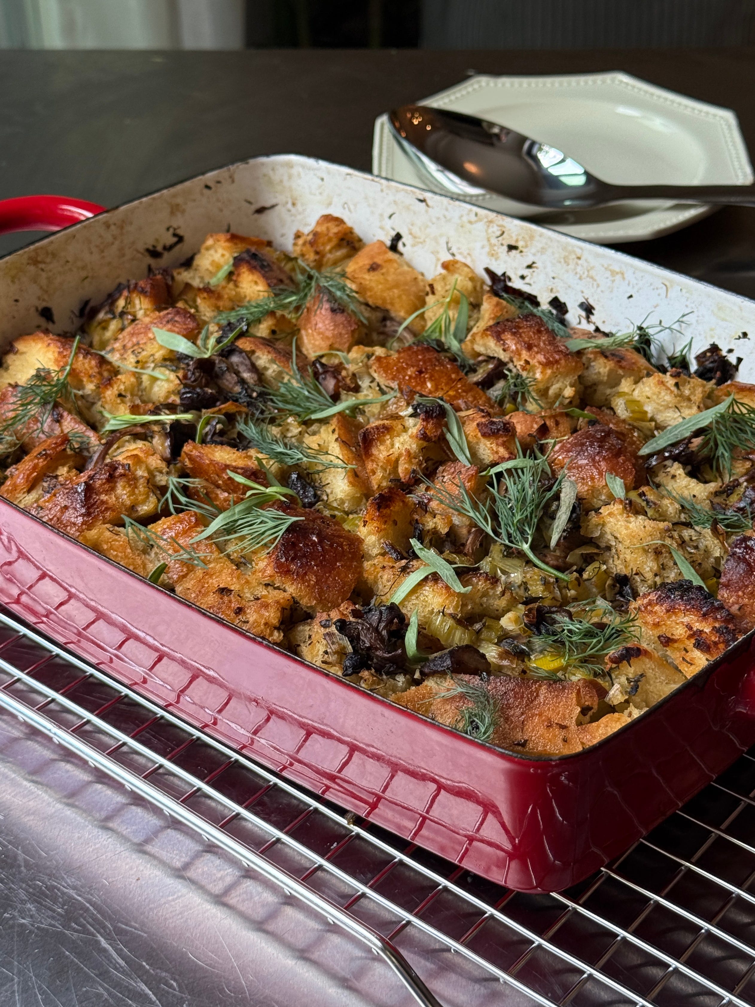 Swedish Thanksgiving: Wild Mushroom & Leek Stuffing