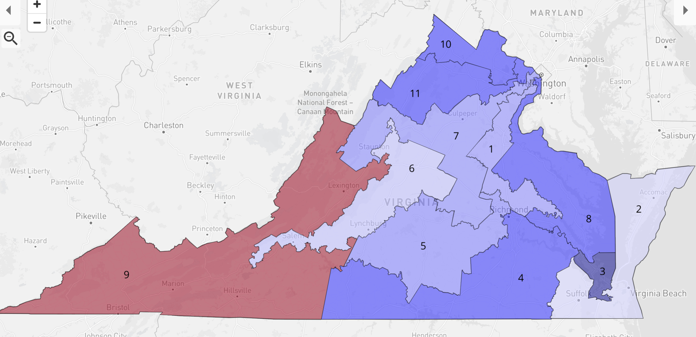 10-1: Virginia Dems Redraw Congressional Maps to Flip Four Red Seats as ...