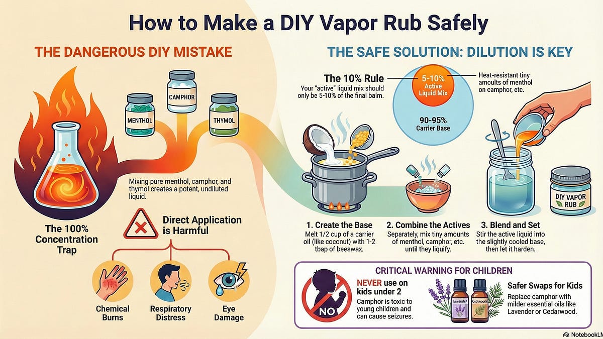 DIY Vapor Rub & Sore Throat Gargle for Cold or Flu