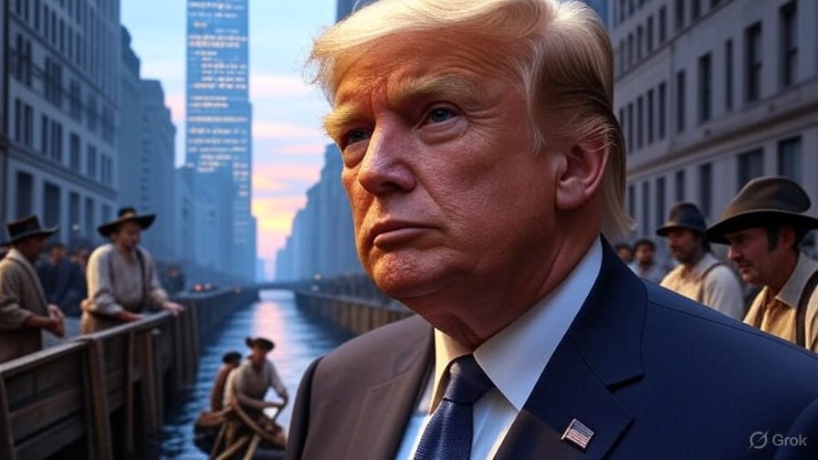 Trump, Patten, New Amsterdam, land taxes, stolen water, and Alaskan exile