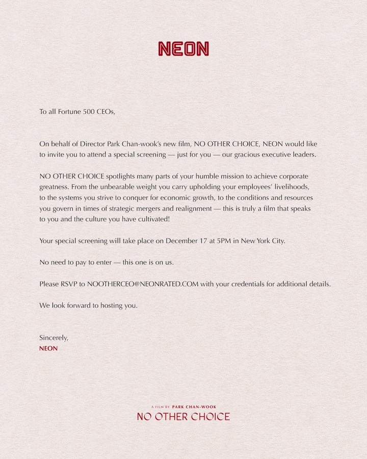 Issue #415: No Other Choice is the Marxist Fable We've Been Waiting For