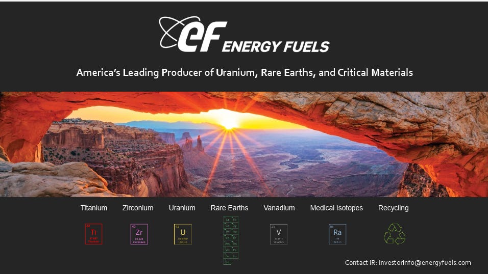 #UUUU Energy Fuels Inc 2025 第二季財報分析