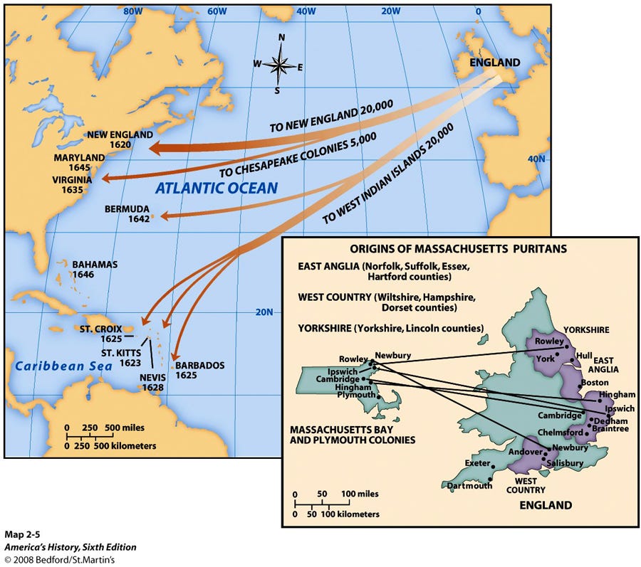 Why European settlers in New England and Middle Colonies did so well