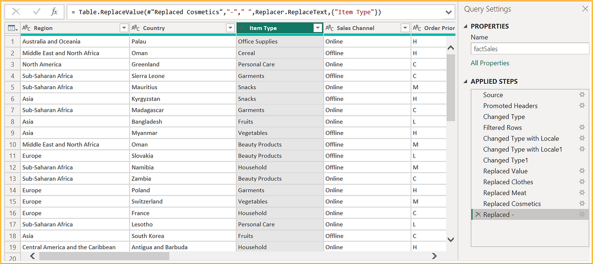Power Query: Replace Multiple Column Values in Single Step
