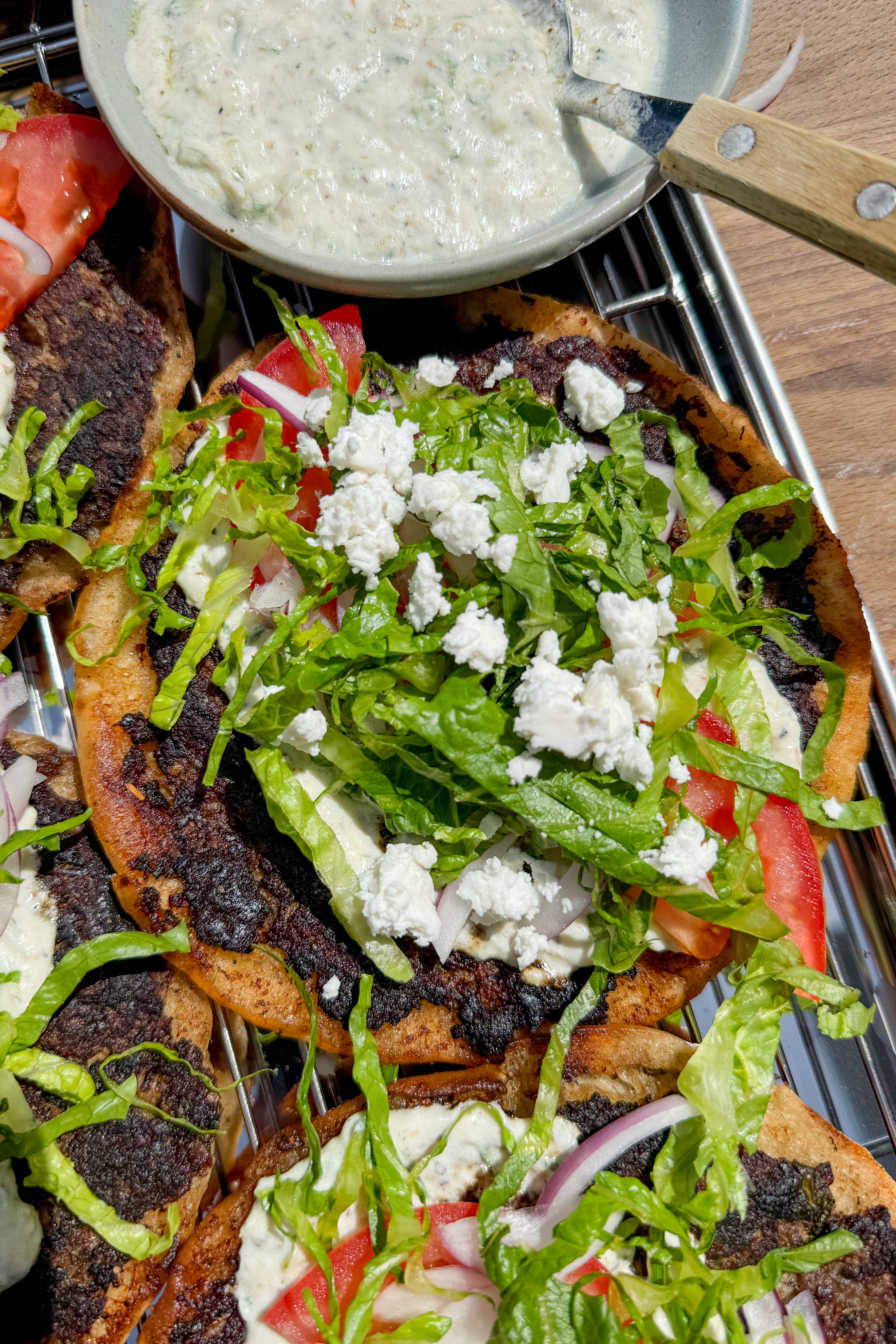 Greek-Style Smash Burgers with Tzatziki - by Ronny Lvovski