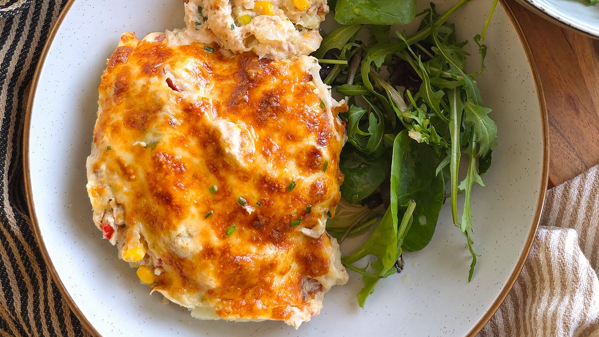3 Cheese Tuna Jacket Potato Bake - Amy Sheppard Food