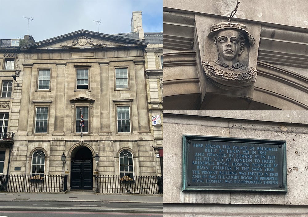 Where was Bridewell, the lost palace of Henry VIII?