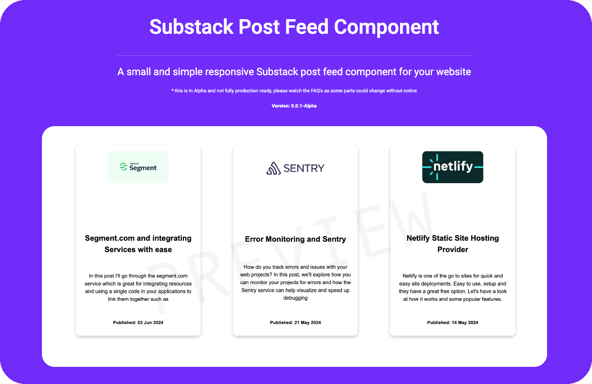Custom Substack Post Feed Component - by Pascal Couturier