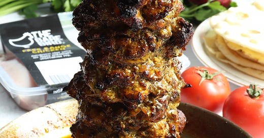 Chicken Gyros with Homemade Flatbreads and Tzatziki