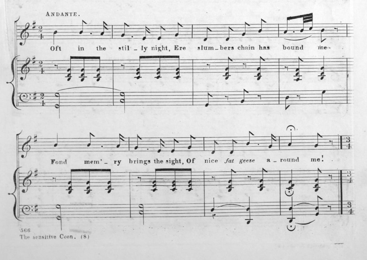 The Sensitive Coon: A Medley of the Backwoods (1851)