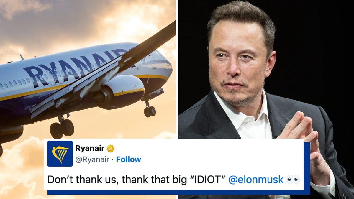 Elon Musk vs. RyanAir is the latest social media beef