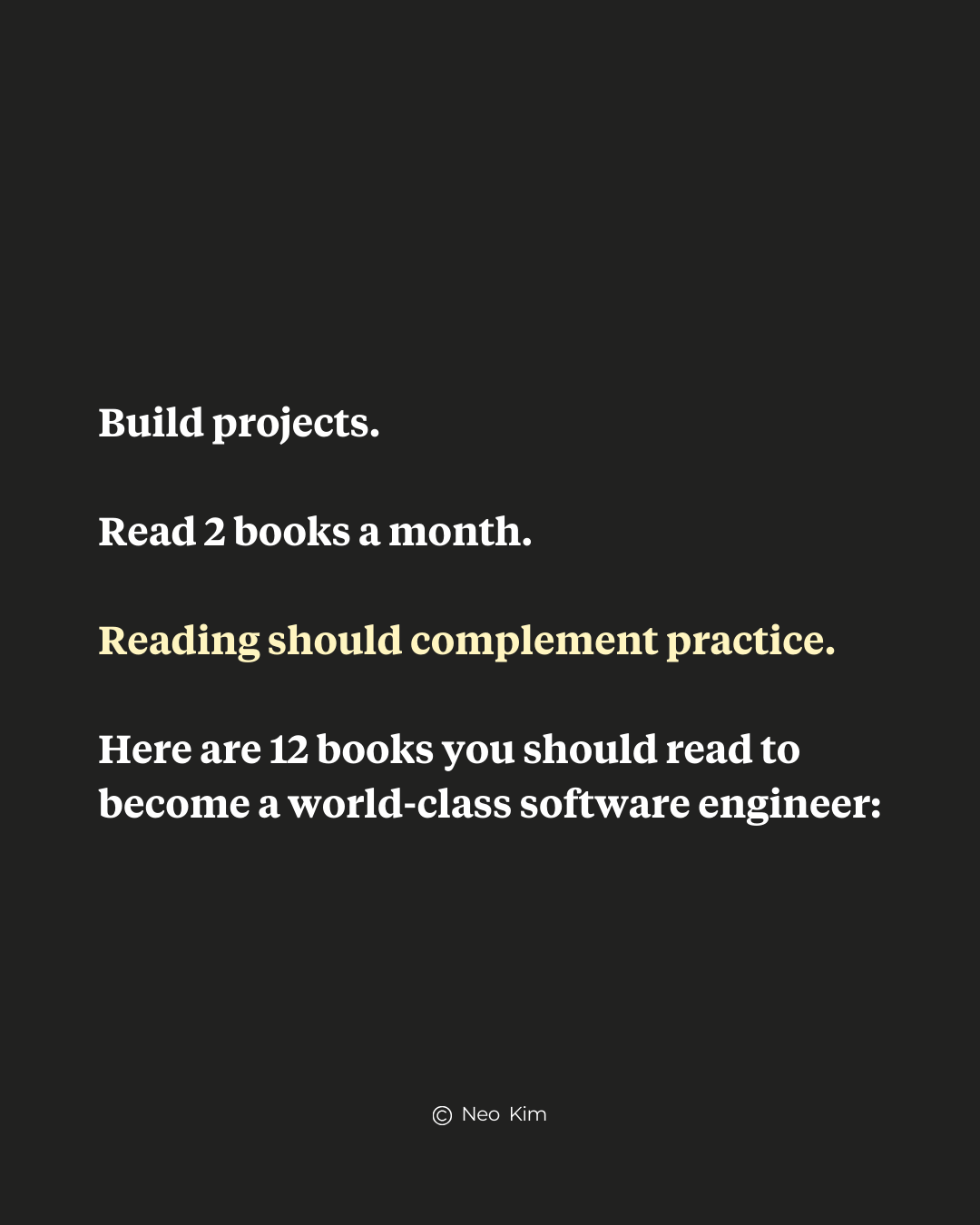 Neo Kim (@systemdesignone): "If you want to become a world-class ...