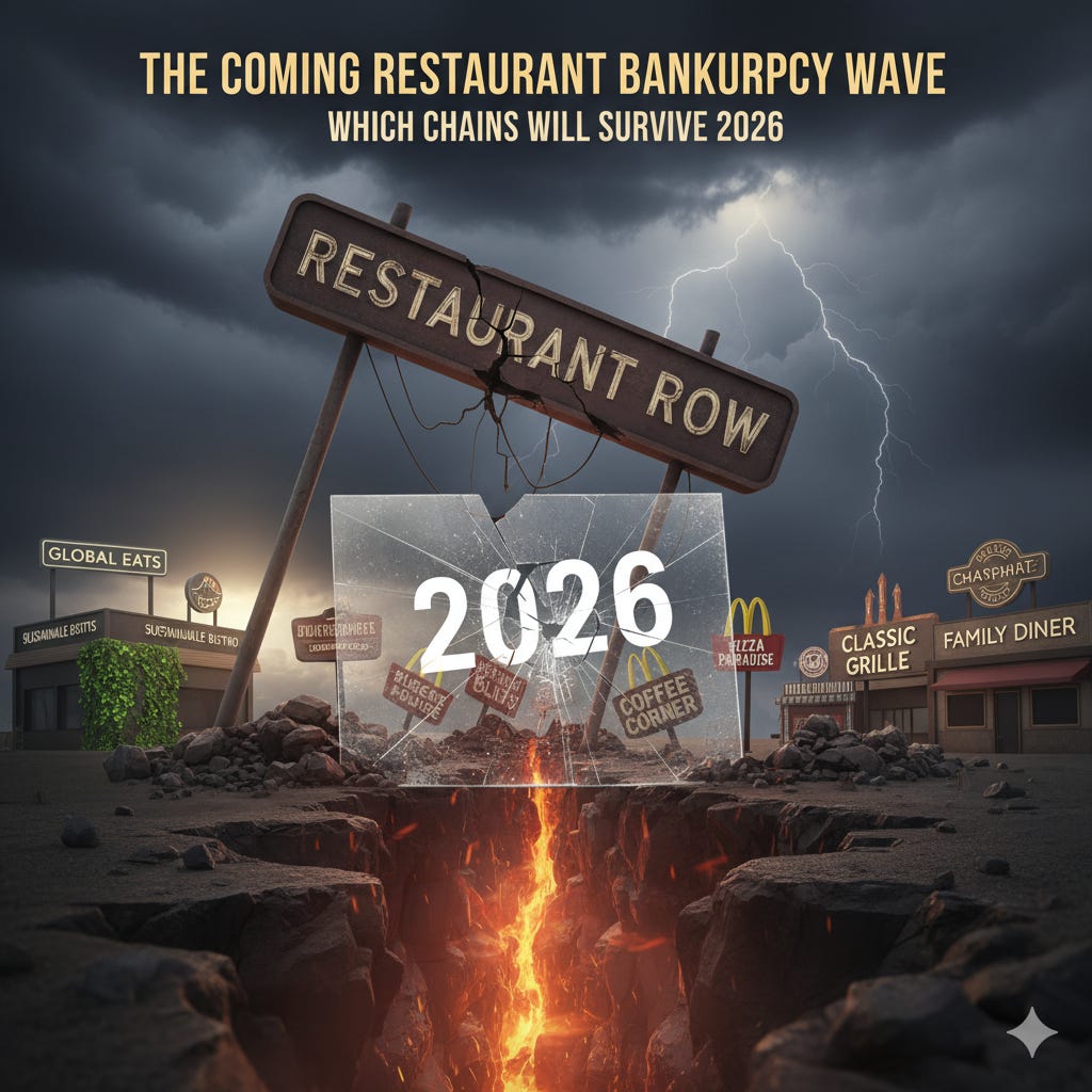 The Coming Restaurant Bankruptcy Wave: Which Chains Will Survive 2026