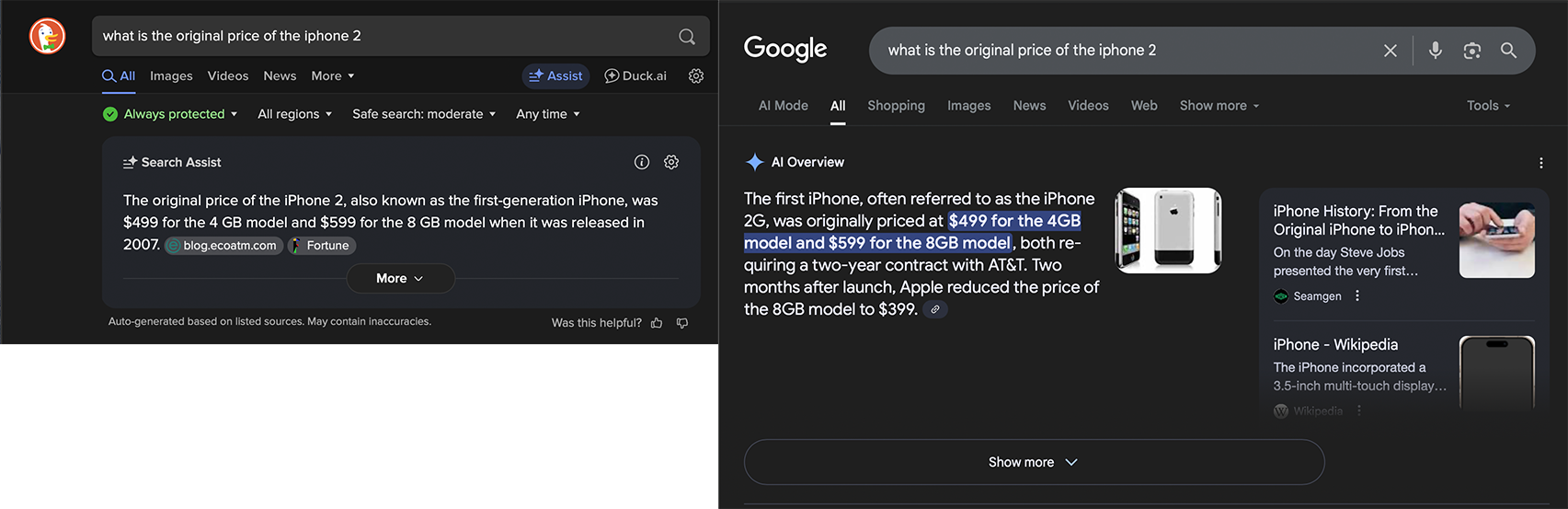 9 ways DuckDuckGo's Search Assist Differs from Google’s AI Overviews