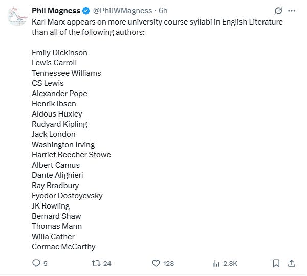 Marx and the English Syllabus - by Michael Patrick Brady