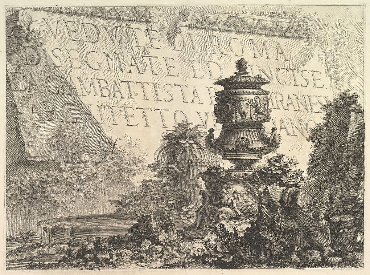 Drawings by Piranesi - by David Perrine - On Architecture