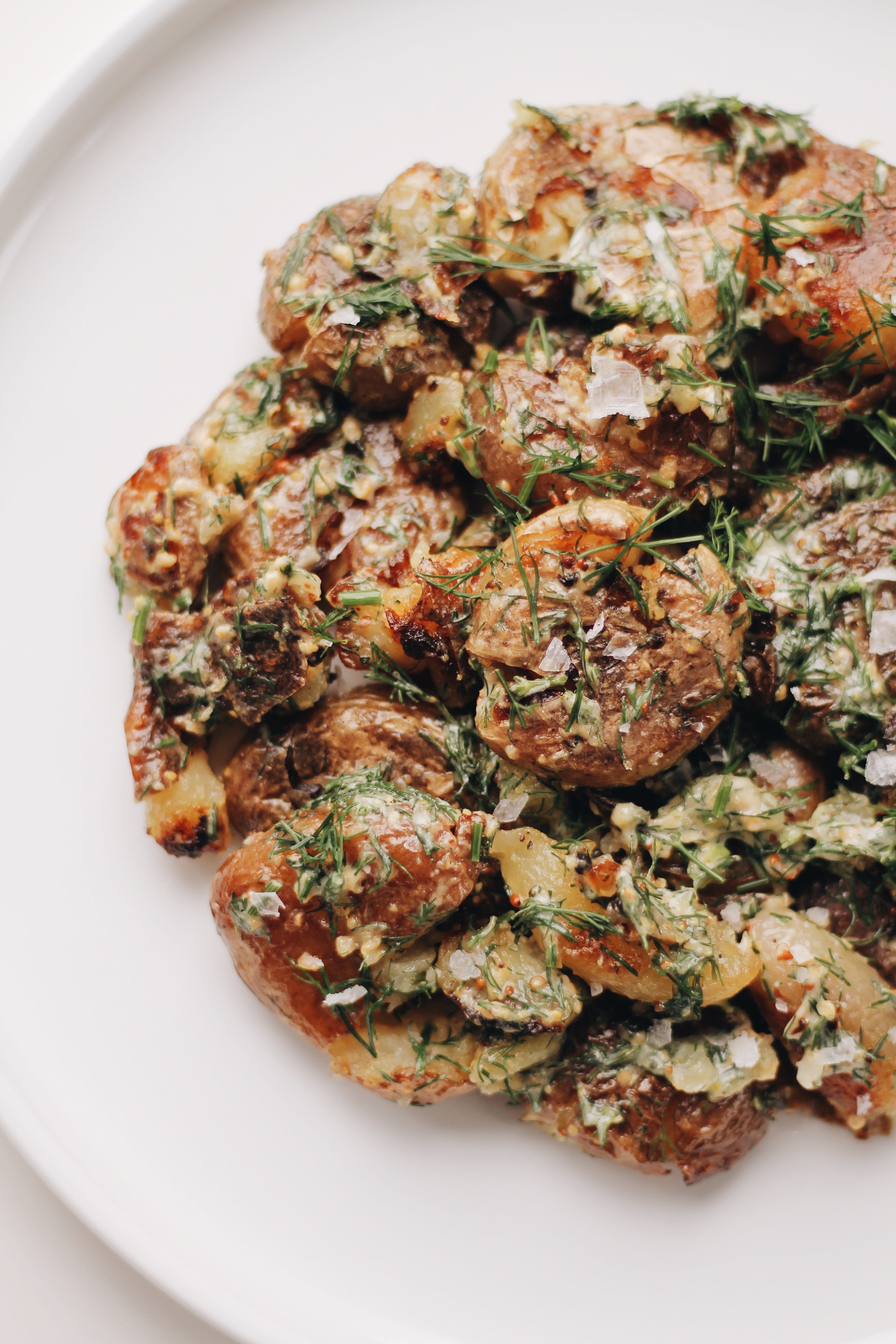 Crispy Smashed Potato Salad - by Ria - Kitchen Gems