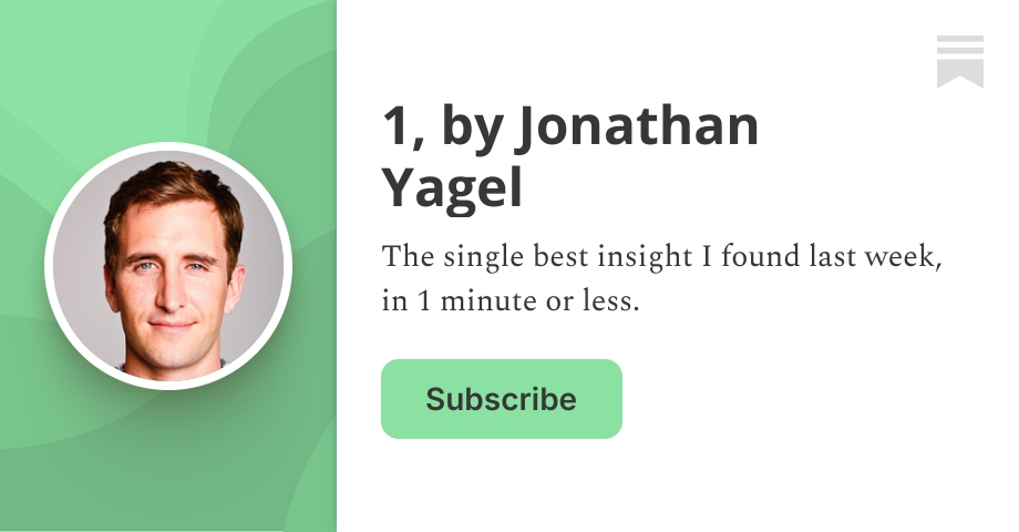 1, by Jonathan Yagel | Substack