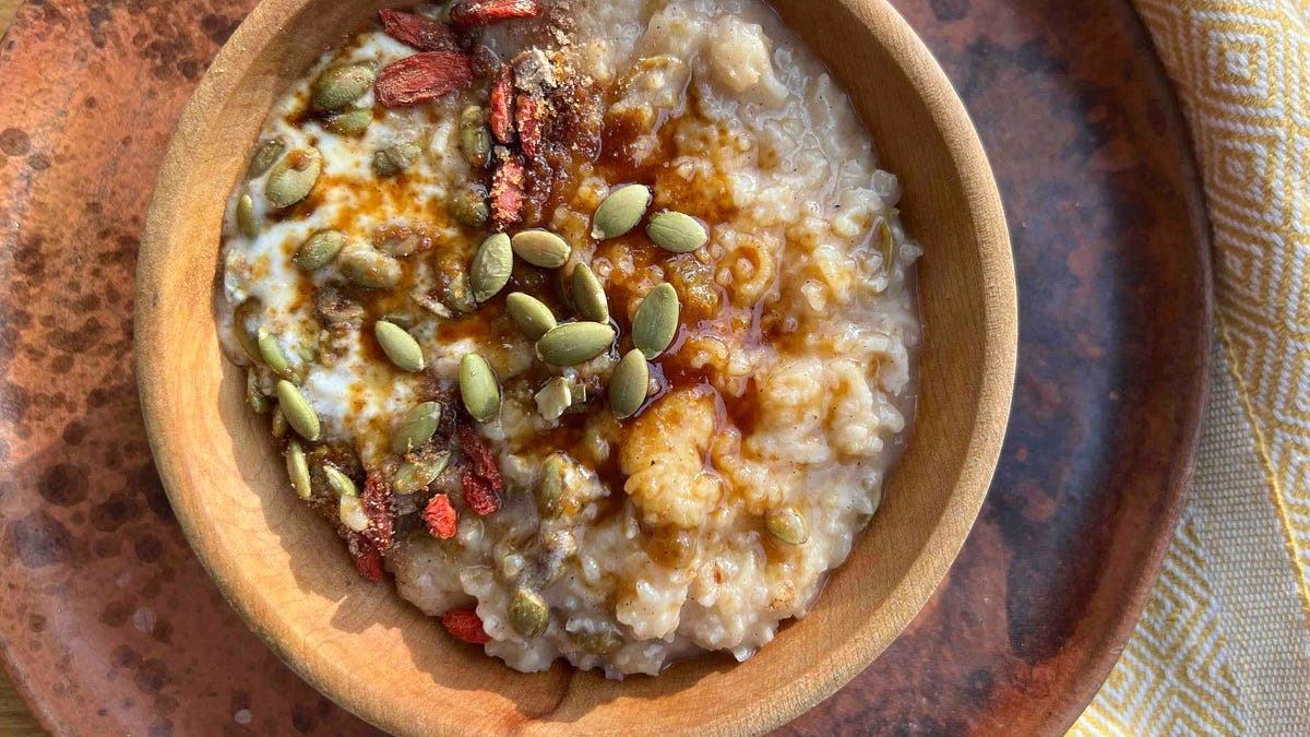 Chai spiced rice porridge (gf) - by Molly McConnell