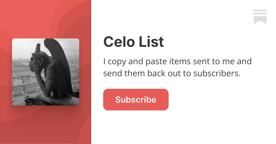 Celo List | Robin Dreyer | Substack