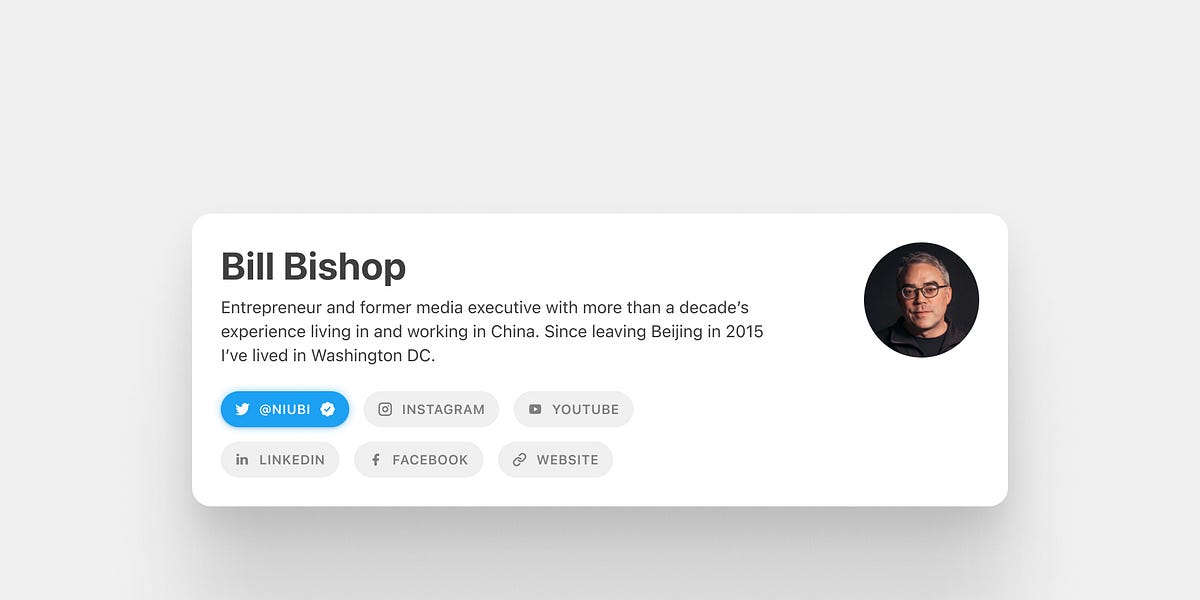 Update your Substack profile with social links