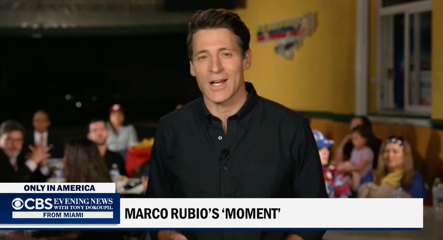 MAGA-friendly CBS anchor raises eyebrows with weird 'salute' of Marco ...