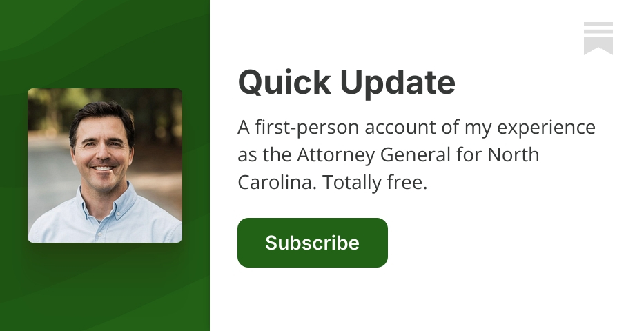 Quick Update | Jeff Jackson | Substack