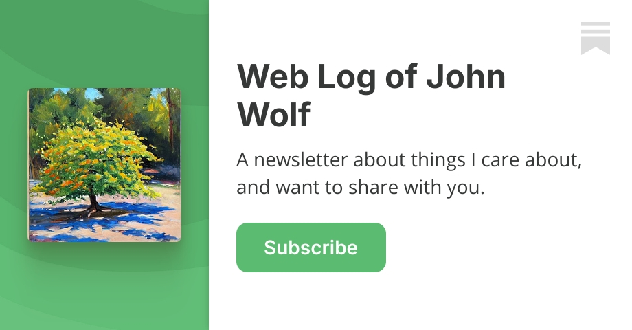 Web Log of John Wolf | Substack