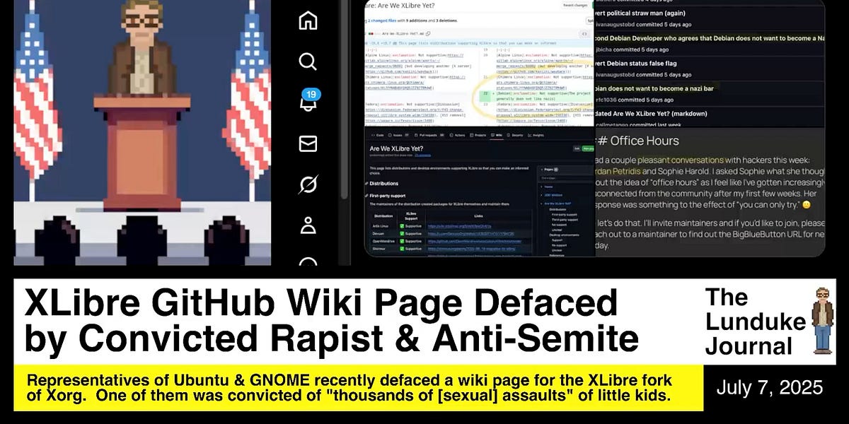 XLibre GitHub Wiki Page Defaced by Convicted Rapist & Anti-Semite