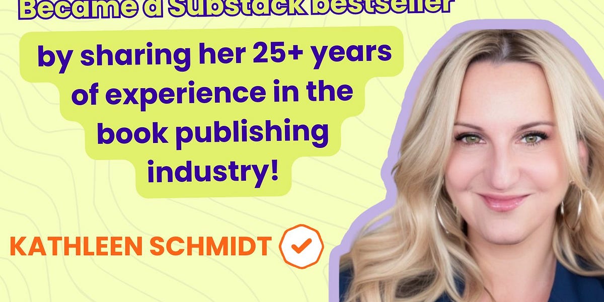 25+ years of book publishing experience made her a Substack bestseller!