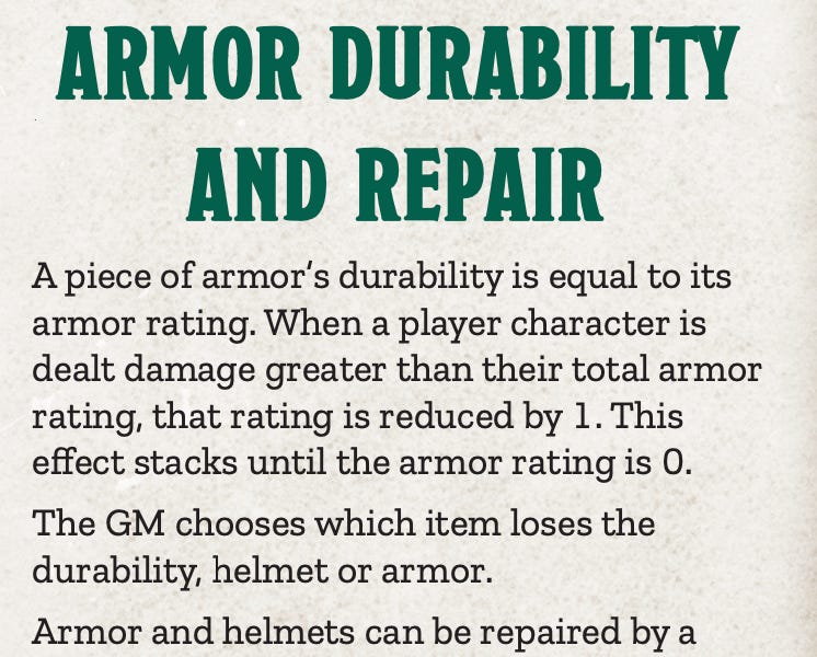 does bane armor degrade