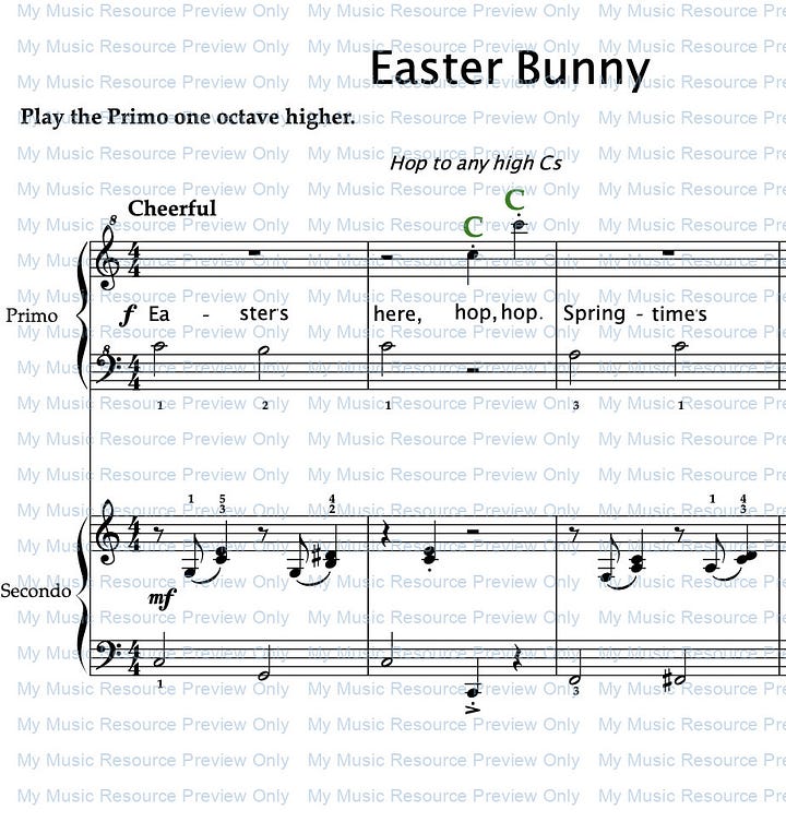 3 elementary Easter composition activities