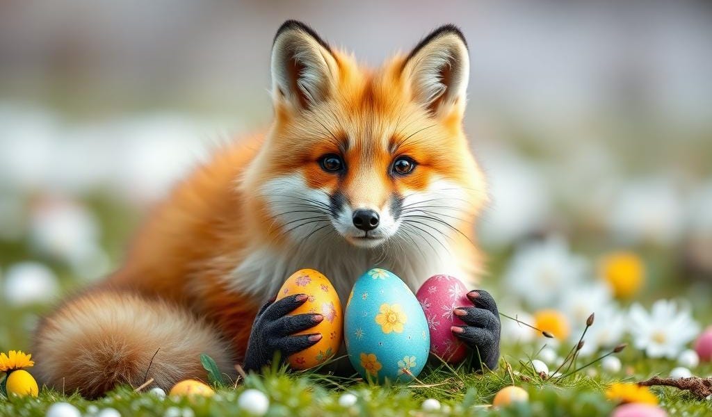 red fox easter egg hunt