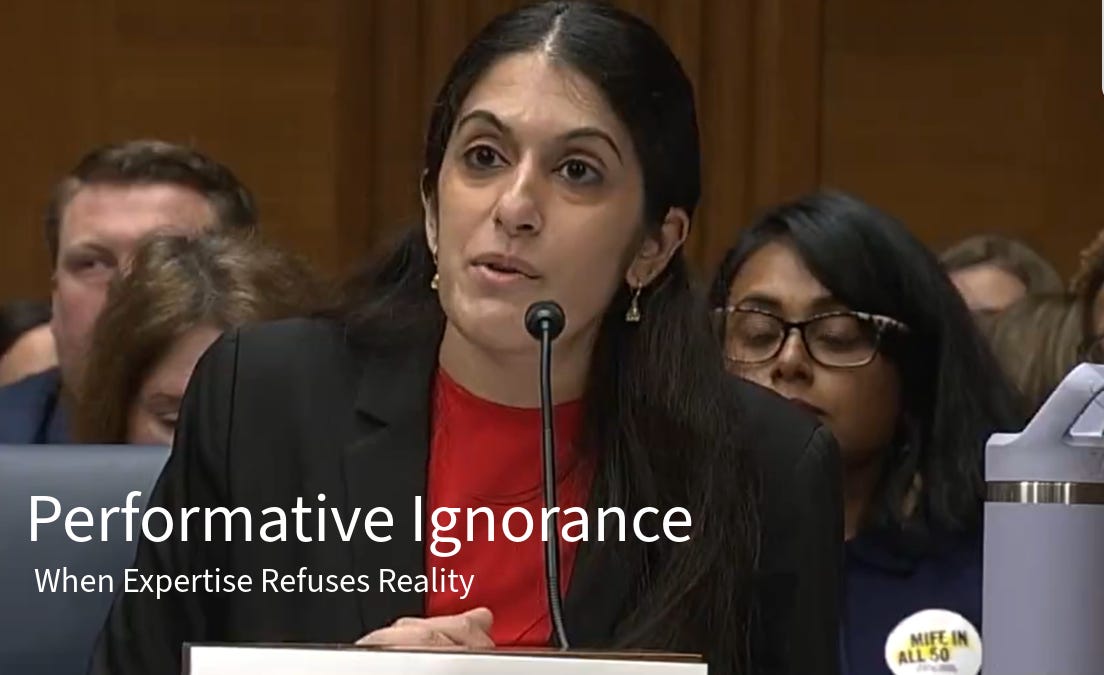 Performative Ignorance: How Ideology Trains People to Defend Evil