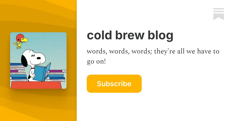 cold brew blog | Claire Wang | Substack