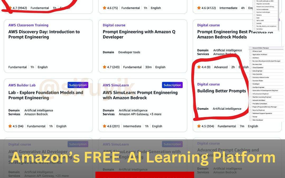 AWS Skill Builder: 500+ FREE AI Courses from Amazon (Stop Paying for ...