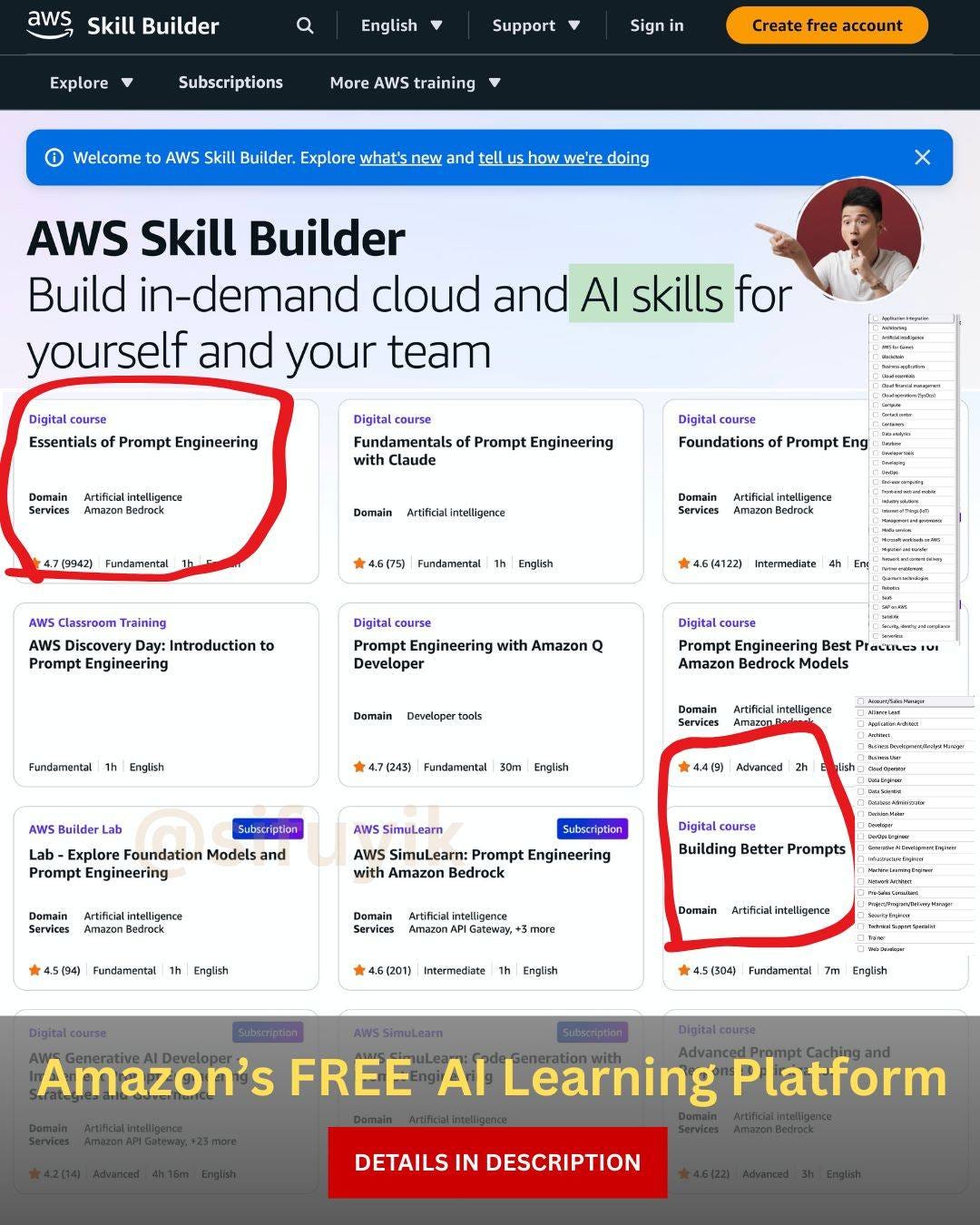 AWS Skill Builder: 500+ FREE AI Courses from Amazon (Stop Paying for ...