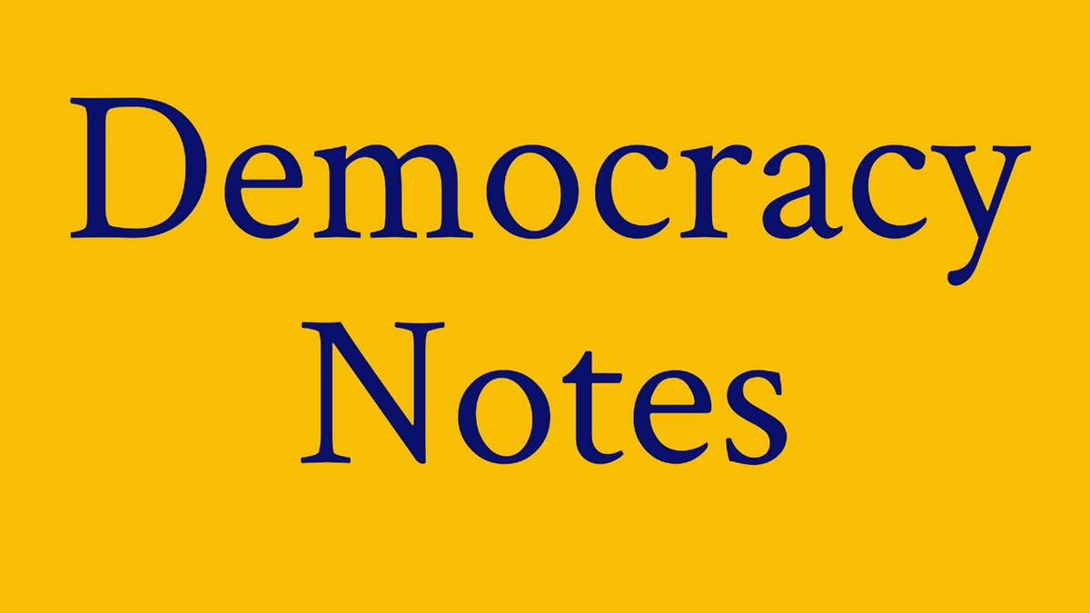 This week's Democracy Notes - by Gabriel Lerner
