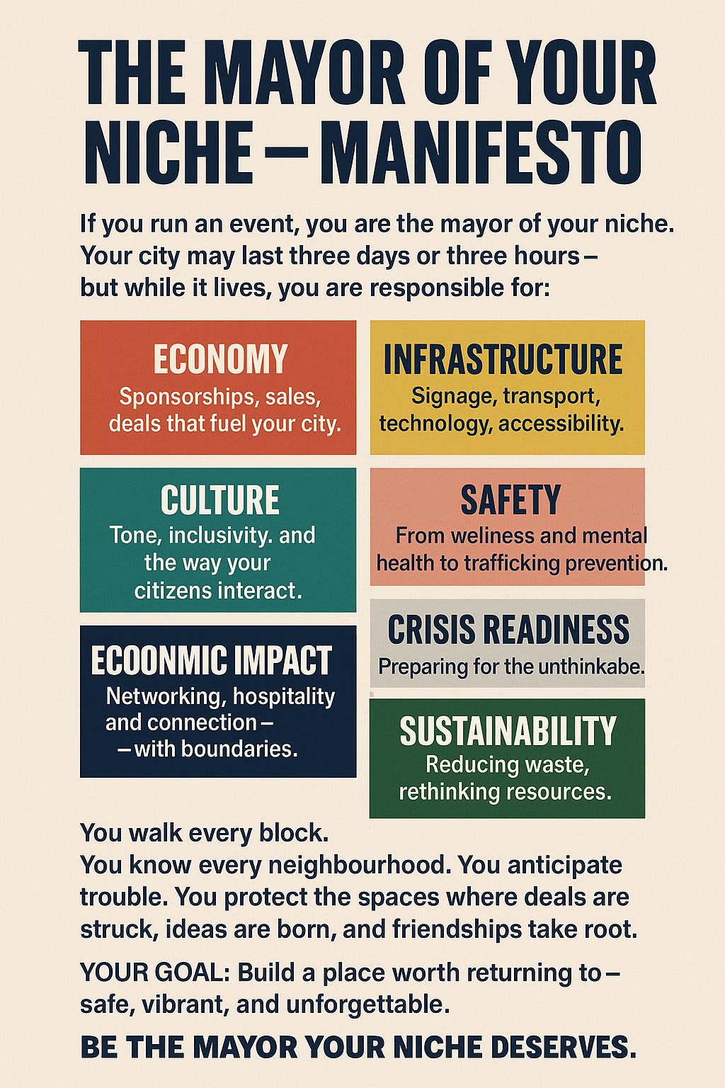 Events Are Cities. Organizers Are Mayors - by David Adler