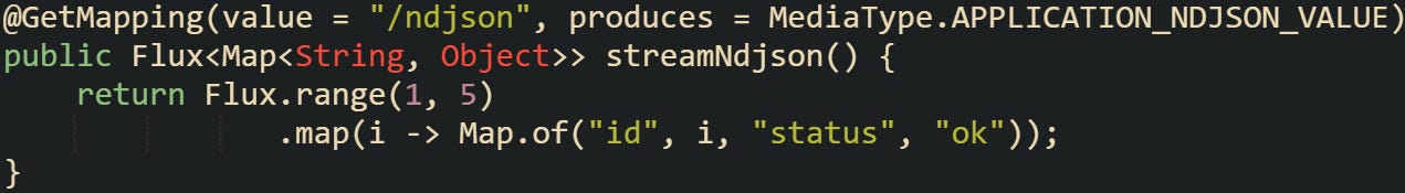 Streaming JSON Output in Spring Boot for Large Responses