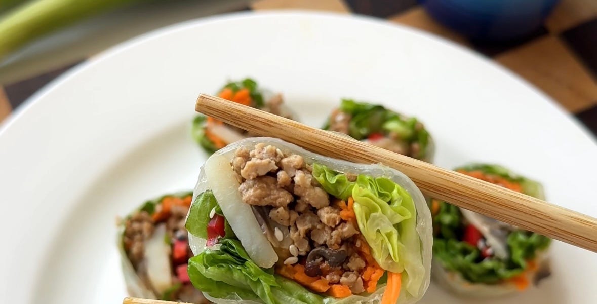 SAN CHOY BAU STYLE RICE PAPER ROLL 🥬