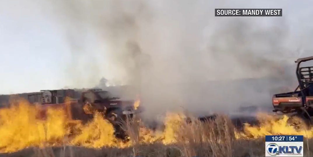 Wildfire In Texas Burns Fire Apparatus As They Prepare For A Busy ...